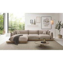 OTTO home Ecksofa &raquo;Kalix L-Form, 323 cm - OTTO. Verl&auml;ssliche Qualit&auml;t.&laquo; Designsofa, auf Holzplateau, Strukturstoff, hoher Sitzkomfort