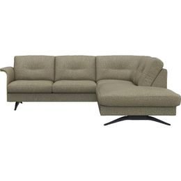 FLEXLUX Ecksofa &raquo;Glow, super bequem durch hochwertigem Sitzaufbau mit Federkern, L-Form&laquo; Modernes skandinavisches Design gr&uuml;n 62% Polyester/17%