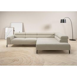 Home Affaire Ecksofa &raquo;Antonelli, L-Form, inkl. Kopfteilverstellung, Breite 312 cm&laquo; ohne Sitztiefenverstellung, in Cord, natur beige 95% Polyester, 5% 