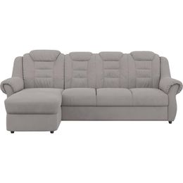 Home Affaire Ecksofa &raquo;Boston L-Form&laquo; mit hoher R&uuml;ckenlehne, wahlweise mit Bettfunktion silber 100% Polyester