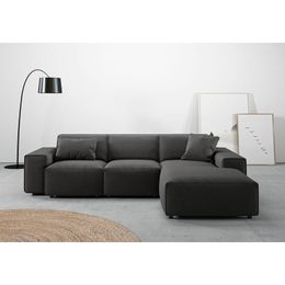 Home Affaire Ecksofa &raquo;Glimminge L-Form auch in Breitcord, Feincord + Easy care-Bezug,&laquo; Breite 264, Zierkissen grau 100% Polyester