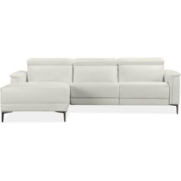OTTO home Ecksofa &raquo;LUND, L-Form, 261cm, man. o. elektr. Relaxfunktion (mit USB-A)&laquo; und Kopfteilverstellung beige Kunstleder 100% Polyurethan