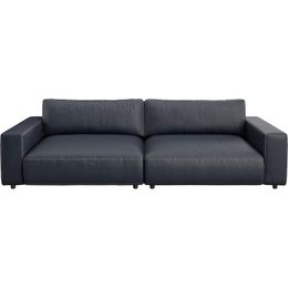 Musterring Big-Sofa &raquo;LUCIA&laquo; in vielen Qualit&auml;ten und 4 unterschiedlichen N&auml;hten, 2,5-Sitzer schwarz Flachgewebe FLORIS (100% Polyester);Flachgewebe VALMONT (60% 