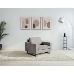 Home Affaire Loveseat &raquo;Pinto 105 cm, Cord, Chenille, Lederoptik&laquo; mit Keder, Metallf&uuml;&szlig;en und auch in Cord Bezug erh&auml;ltlich 100% Polyester