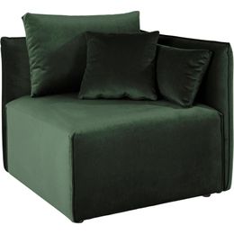 OTTO home Sofa-Eckelement &raquo;N&ouml;re&laquo; Modul - zum Zusammenstellen; in vielen Bezugsqualit&auml;ten und Farben gr&uuml;n Samtoptik (100% Polyester);Struktur (100% 
