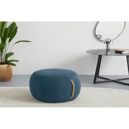 s.Oliver Hocker &raquo;Finnian, moderner Designhocker mit Lederriemen, softes Design&laquo; hochwertig, zum Wohlf&uuml;hlen in Luxus-Microfaser/Struktur oder in Boucl&eacute;