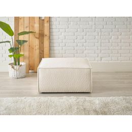 OTTO home Hocker &raquo;FINNLEY, Polsterhocker in Boucl&eacute;, Struktur fein u. Mega Cord verf&uuml;gbar&laquo; passend zum Loveseat der Serie Finnley wei&szlig; Bezugstoff aus 