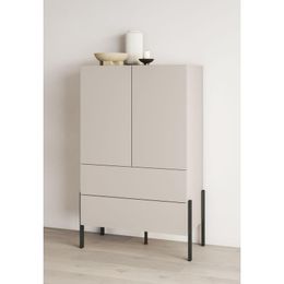 OTTO home W&auml;scheschrank &raquo;Jukon, moderner griffloser Kleiderschrank, Metallf&uuml;sse, Made in Europe&laquo; 90x150x50, ideal f&uuml;r kleine R&auml;ume oder Nischen, 