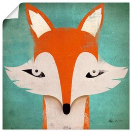 Artland Poster &raquo;Fuchs&laquo; Tiere 1 Stk. tlg. ohne Rahmen orange