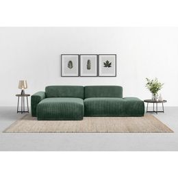 Trendmanufaktur Ecksofa &raquo;Braga, mit hochwertigem Kaltschaum, L-Form, in Cord erh&auml;ltlich&laquo; modernes Sofa, Couch mit hohem Sitzkomfort, 275/72/160 cm (B/