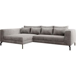 Home Affaire Ecksofa &raquo;Cross, mit softem Sitz, L-Form, wendbare Zierkissen, Breite 284 cm&laquo; Couch mit vielen Kissen, stylische Kreuznaht, elegante 