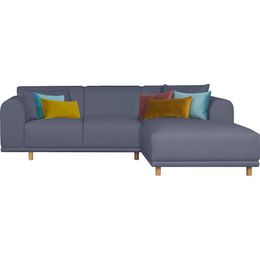 OTTO home Ecksofa &raquo;Maroon L-Form&laquo; in skandinavischem Design, mit losen Kissen blau Struktur (100% Polyester);Struktur grob ( 100% POLYPROPYLEN;
