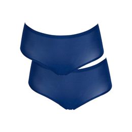 After Eden Damen Panty &raquo;UNLIMITED&laquo; 2er Pack, leicht schimmernd, bequem, elastisch, eng, basic, weich blau Einheitsgr&ouml;&szlig;e