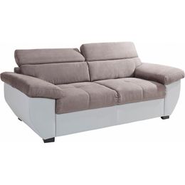 COTTA 2,5-Sitzer &raquo;Speedway&laquo; Big-Sofa mit Kopfteilverstellung Kunstleder SOFTLUX / Luxus-Microfaser (100% Polyester);Flachgewebe (100% Polyester) / 