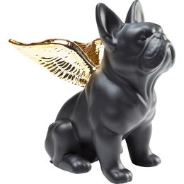 KARE Dekofigur &raquo;Deko Figur Sitting Angel Dog Gold-Schw&laquo; gold Steingut