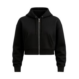 Justever Zip-Up Hoodie female Black size S