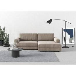 Trendmanufaktur Ecksofa &raquo;Bourbon, Mega Designsofa mit tollem Sitzkomfort, Breite 250cm, L-Form&laquo; extra tiefe Sitzfl&auml;che, wahlweise mit 