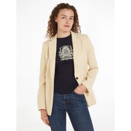 Tommy Hilfiger Damen Longblazer &raquo;SMD CORE REGULAR SB BLAZER&laquo; mit Logostickerei beige 32