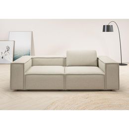 Home Affaire 2-Sitzer &raquo;Watertown, modernes Sofa 246 cm breit, auch in Feincord&laquo; stilvolles Sofa f&uuml;r 2 Personen mit extra breiter Sitzfl&auml;che beige 96% 