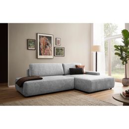 Home Affaire Ecksofa &raquo;TORGE, Schlafsofa Cord, Samtvelours u. Strukur fein, Couch in L-Form&laquo; Schlaffunktion und Bettkasten, Liegefl&auml;che: 210x125 cm, 