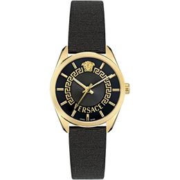 Versace Damen Quarzuhr &raquo;NEW V-CIRCLE LADY&laquo; Armbanduhr, Damenuhr, Saphirglas, Swiss Made, analog schwarz