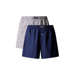 Hackett London Boxershorts 'Harry' Herren Gr&ouml;&szlig;e L saphir / dunkelblau / braun / offwhite