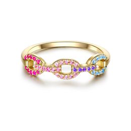 Lulu & Jane Lulu & Jane Ring Damen Gr&ouml;&szlig;e 56 blau / goldgelb / lila / pink