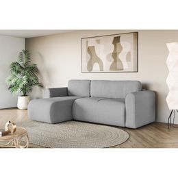 OTTO home Ecksofa &raquo;Zacharia wahlweise Schlafsofa mit Bettkasten, B/T/H 250/166/86 cm&laquo; L-Form mit Wellenunterfederung, Recamiere beidseitig montierbar 