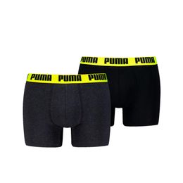 Puma Herren Puma Boxershorts &raquo;Puma MEN EVERYDAY BASIC BOXERS 2P&laquo; Packung, 2er Pack, mit Webbund gelb L