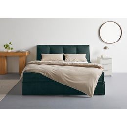 LeGer Home by Lena Gercke Boxspringbett &raquo;Addyson&laquo; H&auml;rtegrade H2, H3 und H4 w&auml;hlbar, Boxspringbett inkl. Topper, 2 Matratzen gr&uuml;n 88% Polyester, 12% 