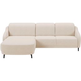 Sit & More sit&more Ecksofa &raquo;Blues L-Form&laquo; wahlweise mit Klapptisch und USB beige 100% Polyester