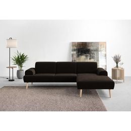 Home Affaire Ecksofa &raquo;Swift Scandic Design, Federkern f&uuml;r hohen Sitzkomfort, L-Form&laquo; Federkern-Polsterung, B/T/H: 292/83/176 cm braun 100% Polyester