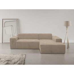 OTTO home Ecksofa &raquo;Zeus-L modern & zeitlos, Breite 253 cm, bequemes Sofa&laquo; Curvy Trend Ecksofa mit urbaner Optik braun 100% Polyester