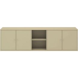Sideboard &raquo;Mistral, Hochwertig Schrank, h&auml;ngend/stehend montierbar&laquo; mit T&uuml;ren, B: 220 cm, anpassungsbar Designm&ouml;bel beige