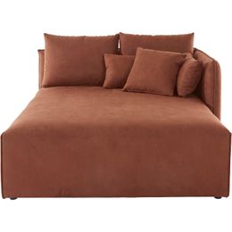 OTTO home Ottomane &raquo;N&ouml;re&laquo; Lounge-Modul - zum eigenen Zusammenstellen, Breite 138cm, Tiefe 168cm braun 100% Polyester