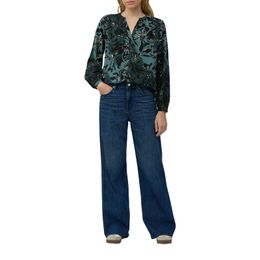 s.Oliver Damen s.Oliver Klassische Bluse mit All-Over Print gr&uuml;n 40