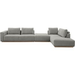 Musterring Wohnlandschaft Anreihsofa mit Armlehne links, Eckteil rechts mit Kissen & Hocker 100% Polyester