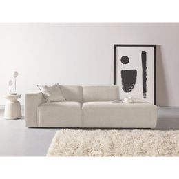 Home Affaire 2-Sitzer &raquo;Noord mit Kedernaht, Breite 227 cm&laquo; Cord, Struktur, Webstoff, mit Wellenunterfederung, Massivholzrahmen beige 94% Polyester; 6%
