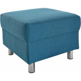 Home Affaire Hocker &raquo;Jamie&laquo; blau Microfaser PRIMABELLE (100% Polyester);Struktur fein ( 100% Polyester);Struktur grob ( 100% Polyester);Luxus-
