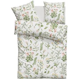 OTTO home Bettw&auml;sche &raquo;Claara&laquo; 2 Stk. mit Blumen Design, skandinavisch, romantische Bettw&auml;sche Renforc&eacute;, Obermaterial: 100% Baumwolle