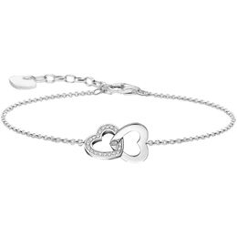 Thomas Sabo Damen Thomas Sabo Armband &raquo;mit verschlungenen Herzen&laquo; mit Zirkonia (synth.) bunt