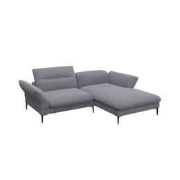 FLEXLUX Ecksofa &raquo;Salino, Funktionssofa mit Recamiere, Relaxsofa, Ecksofa&laquo; Sofa mit Arm- und Kopfteil-Verstellungen, Kaltschaum & Stahl-Wellen grau 100