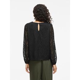 Vila Damen Blusenshirt &raquo;VIMIKA O-NECK L/S TOP - NOOS&laquo; schwarz 36