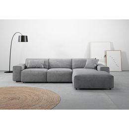 Home Affaire Ecksofa &raquo;Glimminge auch in Breitcord, Feincord, Boucl&eacute; + Easy care-Bezug&laquo; L-Form, Breite 294, Zierkissen grau 12% Polyaxryl, 88% 