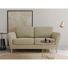 Home Affaire 2-Sitzer &raquo;MARSEILLE Kompaktsofa 170 cm, Cord, Flachgewebe, Struktur, Webstoff&laquo; Massivholzbeine Eiche, Landhausstil, Wellenunterfederung 