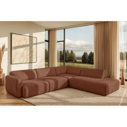 Home Affaire Ecksofa &raquo;Myrland Wohnlandschaft&laquo; Breite 310 cm, L-Form, Chenille, Easy Clean Stoff, mit Kaltschaum rot 100% PES
