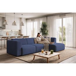 OTTO home Ecksofa &raquo;Merid L-Form, B: 295 cm - OTTO. Verl&auml;ssliche Qualit&auml;t.&laquo; jederzeit durch Module erweiterbar blau Struktur fein (100% Polyester);