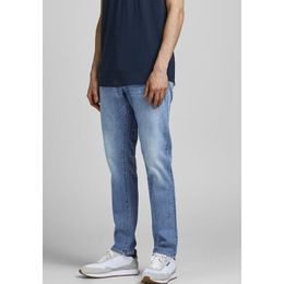 Jack & Jones Jack & Jones Herren Slim-fit-Jeans &raquo;JJIGLENN &ndash; Jeans mit G&uuml;rtelschlaufen und Used-Waschung&laquo; Used, modisch, slim fit, Denim/Jeans blau 31, L&auml;nge 34