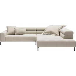 Home Affaire Ecksofa &raquo;Claya, L-Form, incl. Kopfteilverstellung, Breite 311 cm&laquo; ohne elektrischen Sitzvorzug beige 88% Polyester, 12% Polyacryl