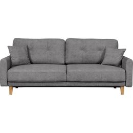 Home Affaire 3-Sitzer &raquo;TRIPLO optionale Schlafsofa mit Bettkasten, Ma&szlig;e B/T/H: 215/100/89 cm&laquo; Wahlweise Bettfunktion - Liegefl&auml;che 145x191 cm, R&uuml;cken-